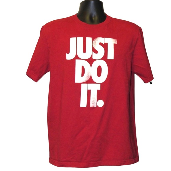 Nike | Shirts | Nike Mens Just Do It Red Tshirt | Poshmark